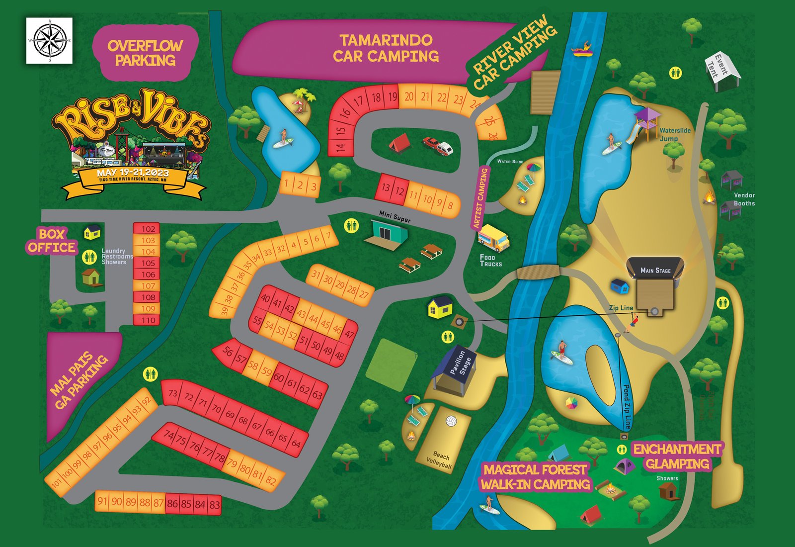 FESTIVAL MAP - Rise & Vibes Music Festival